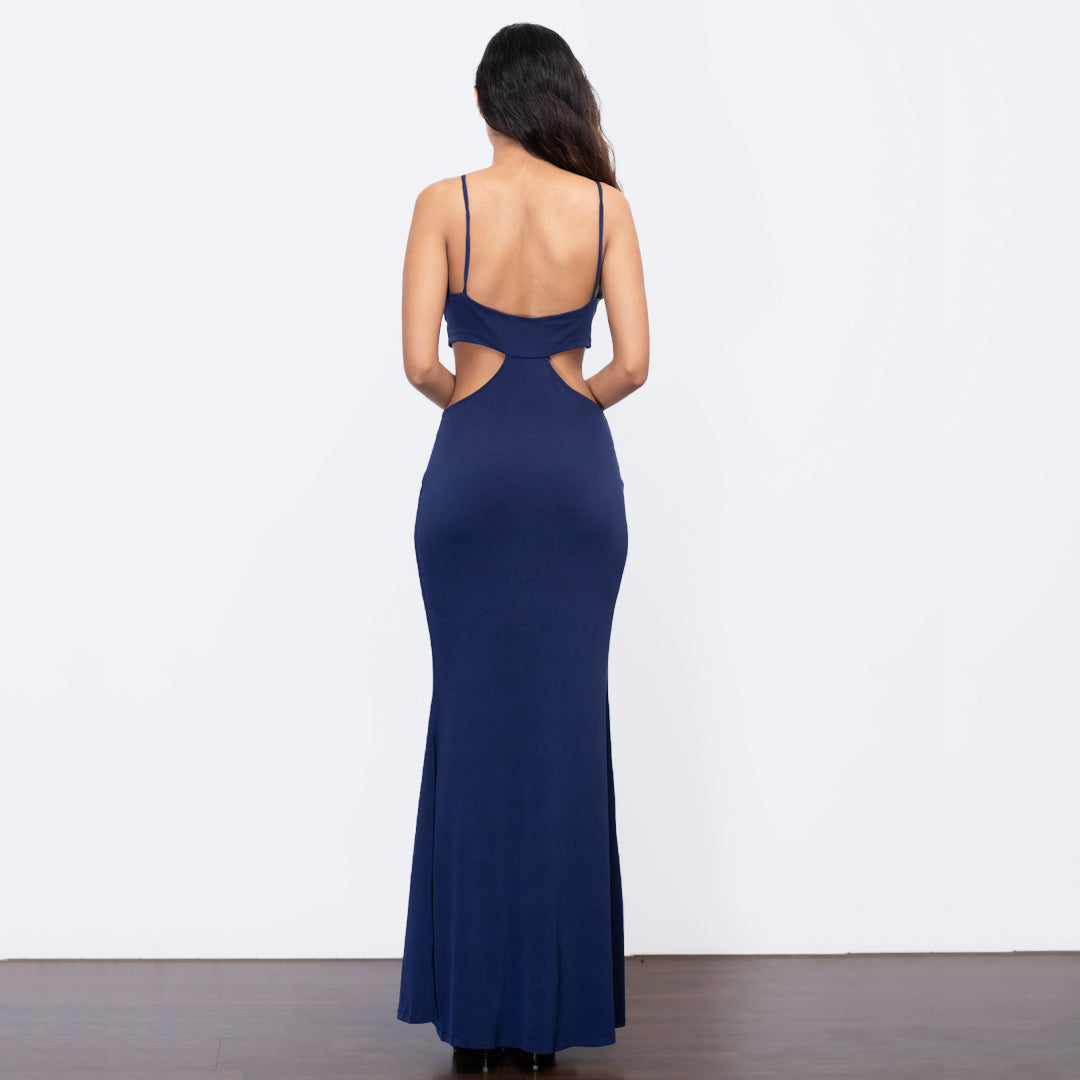 Side Cut-Out Loop Front Evening Gown – 1.O.A.K.