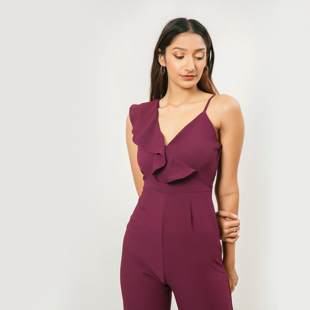 One Sided Frill Top Jumpsuit – 1.O.A.K.